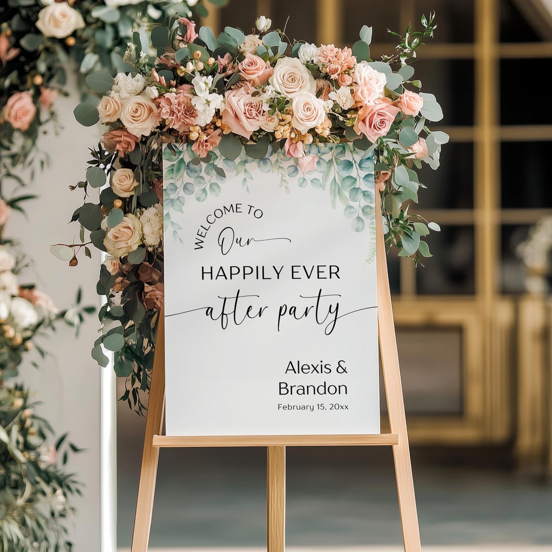 Happily Ever After Party Welcome Sign | Wedding After Party Sign | Foam ...