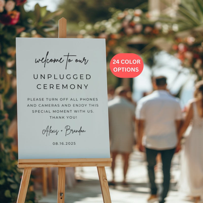 No Phone Wedding Sign - Etsy