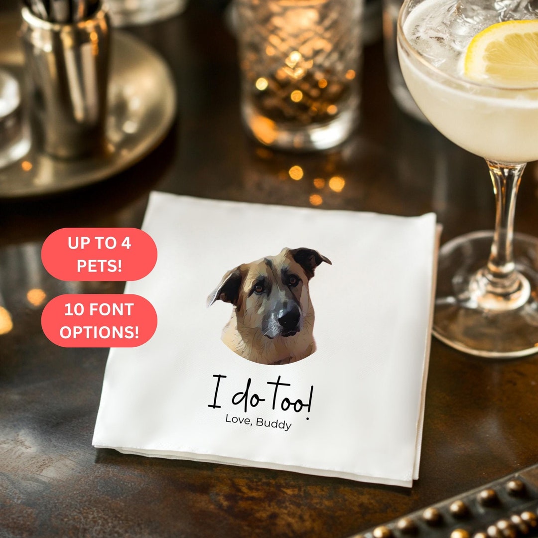 I Do Too Portrait Napkin for Weddings, Bridal Shower, Engagement | We ...