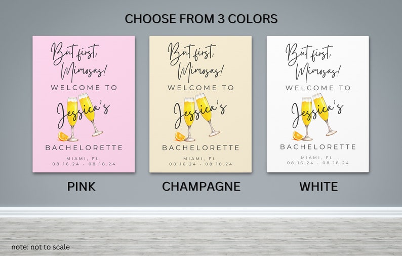 But First Mimosas Bachelorette Sign Personalized Bachelorette Welcome ...