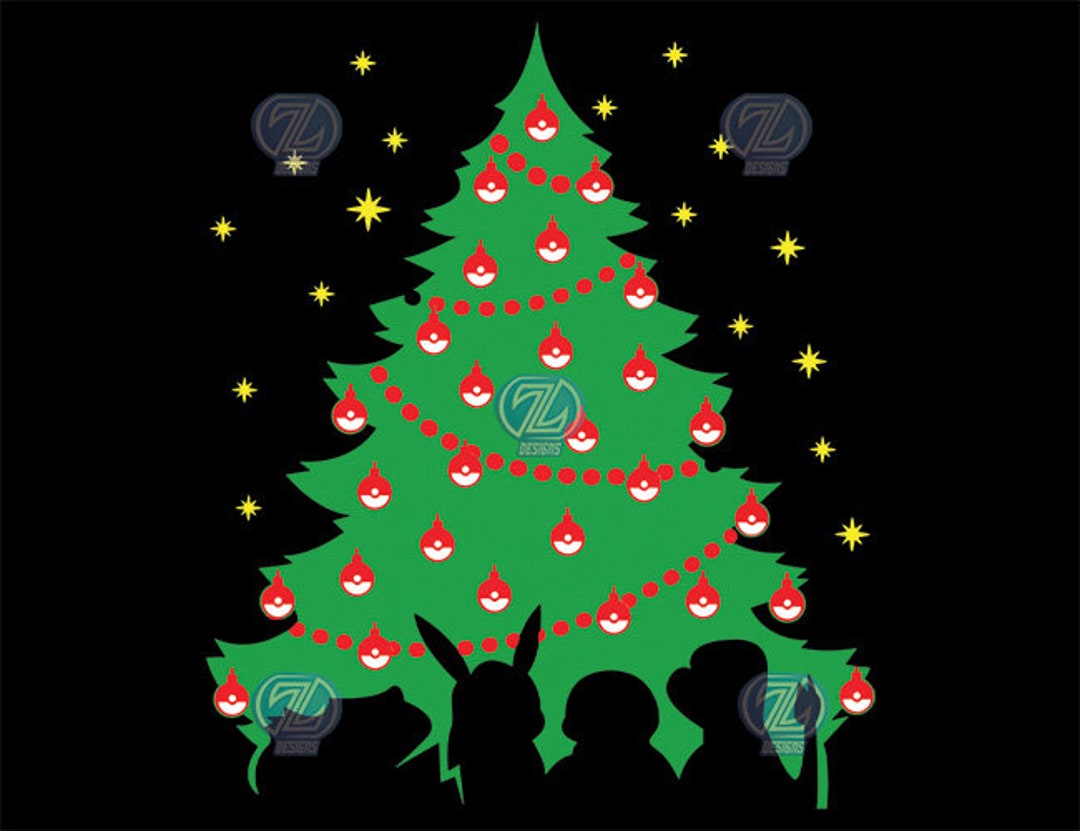 Poke Christmas Tree PNG - Etsy