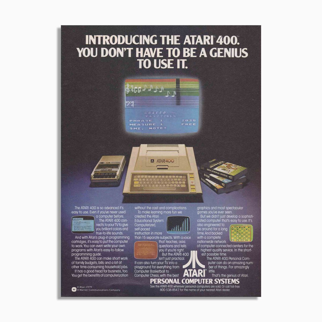 Vintage Atari Computer Systems Advertisement - Original Print Ad 70s ...