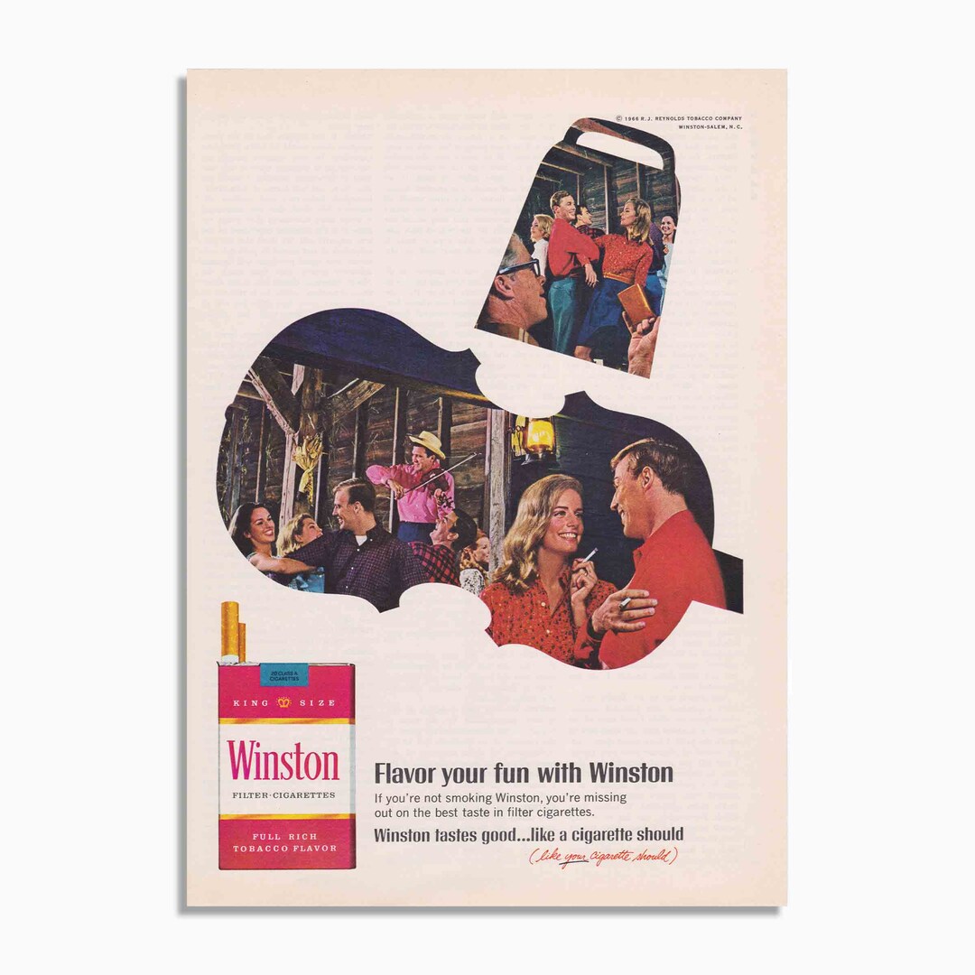 Vintage Winston Cigarettes Advertisement 1960s - Original Print Ad - Etsy