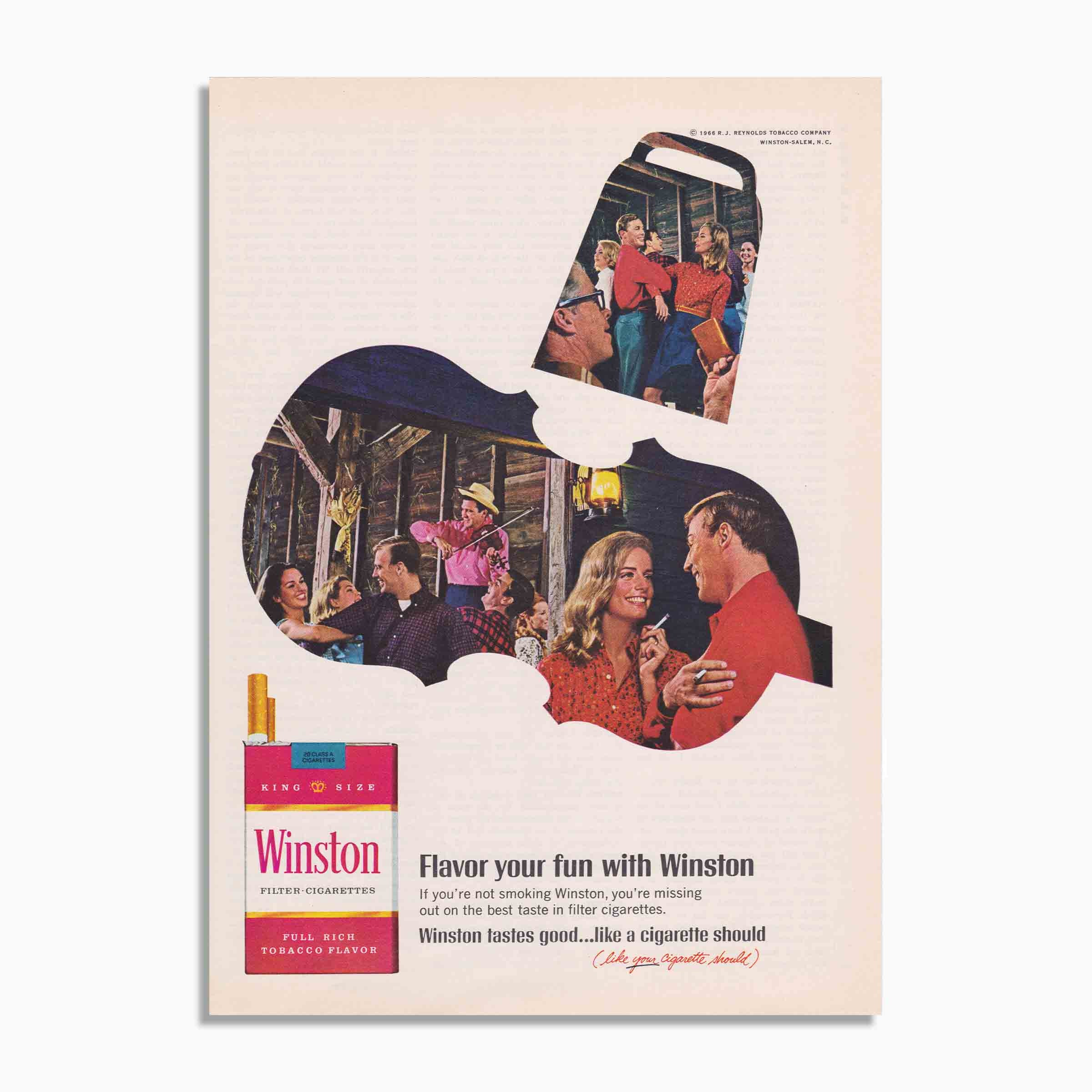 Vintage Winston Cigarettes Advertisement 1960s - Original Print Ad - Etsy