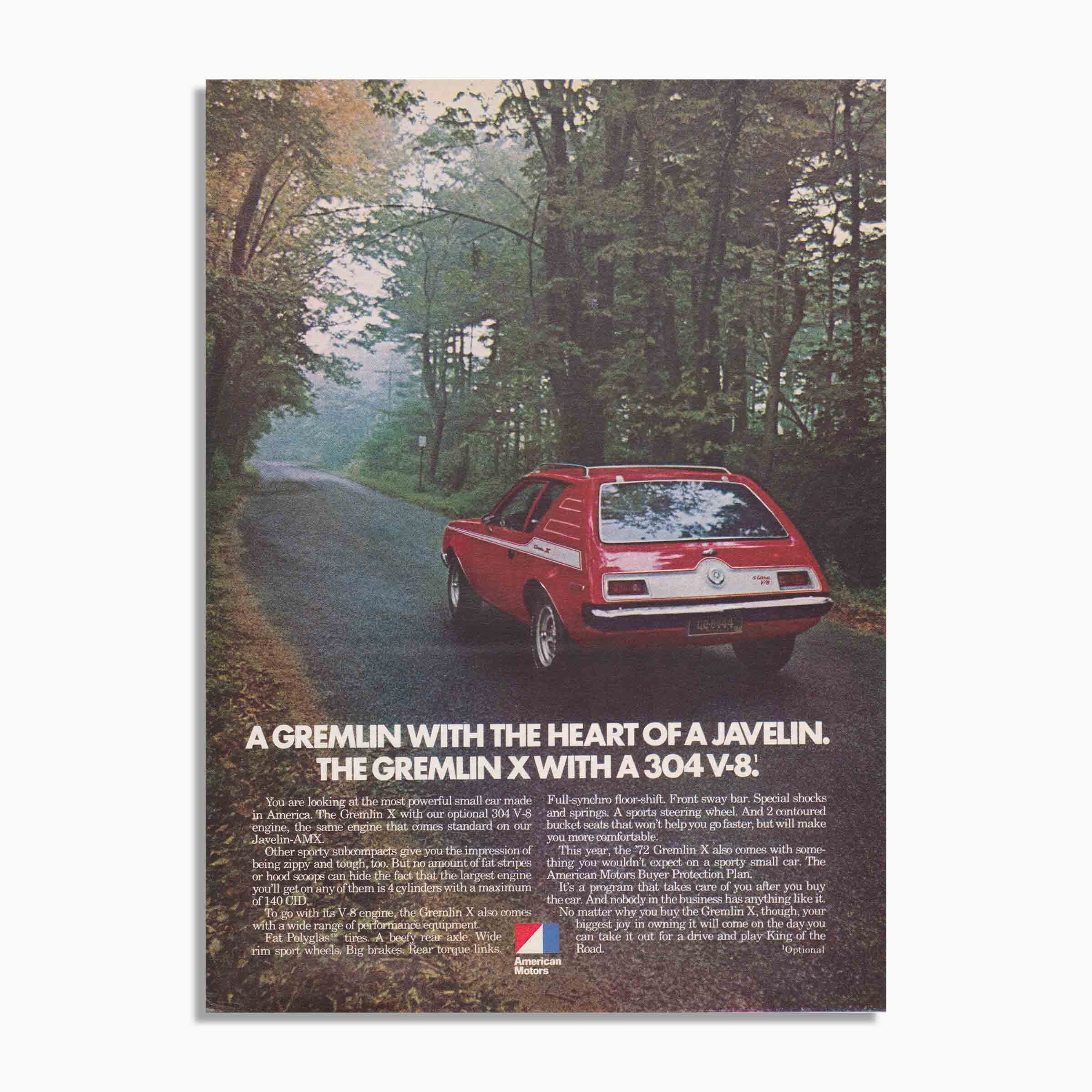 Vintage American Motors Javelin Gremlin X Advertisement 60s 70s ...