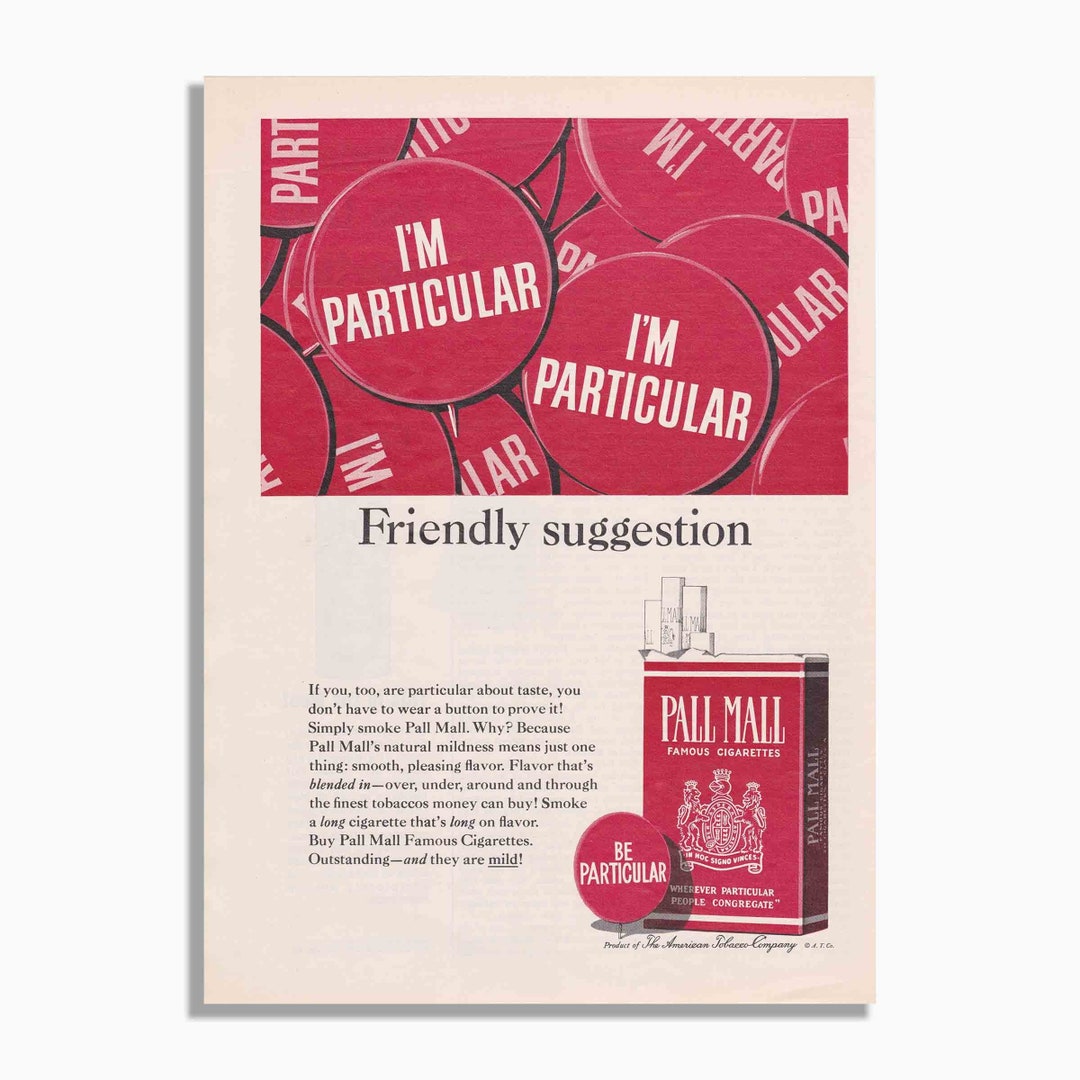 Vintage Paul Mall Cigarettes Advertisement - Original Print Ad 60s 70s ...