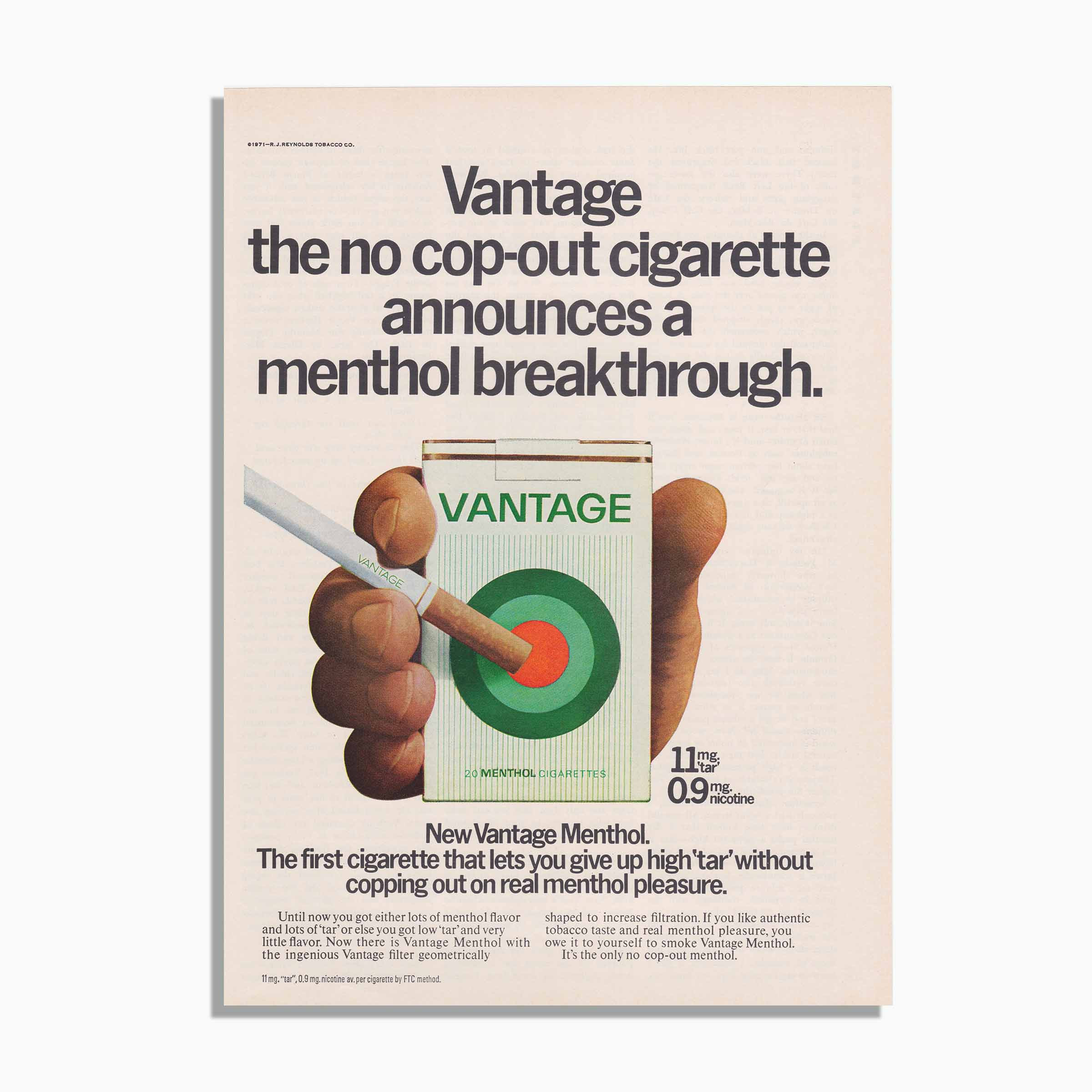 Vantage Cigarette Filter