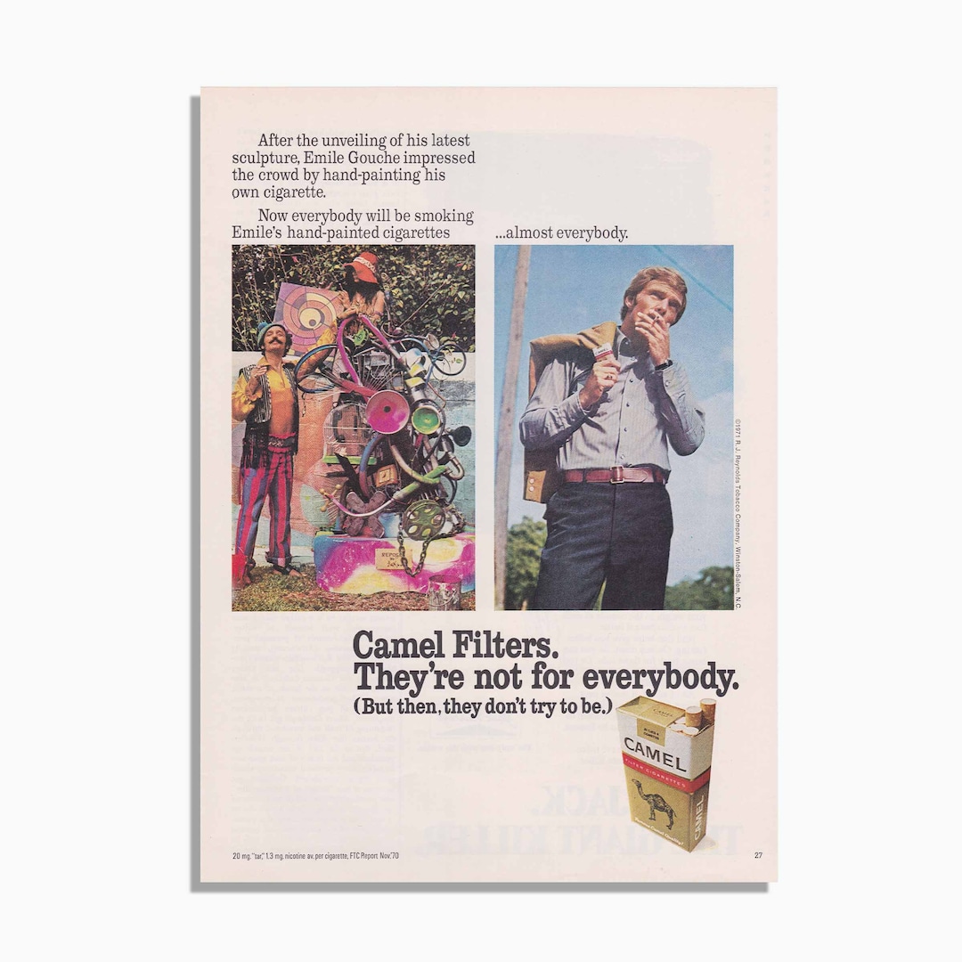 Vintage Camel Cigarettes Advertisement - Original Print Ad 1971 ...