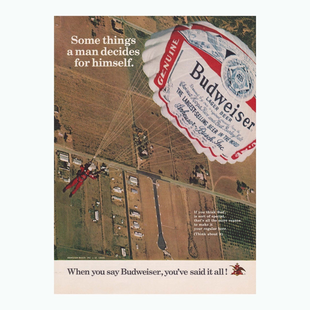 Vintage Budweiser Advertisement 1972 - Original Print Ad - Etsy