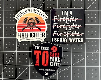 Custom Firefighter Helmet Decal Firefighter Sticker Car Decal Fireman ...