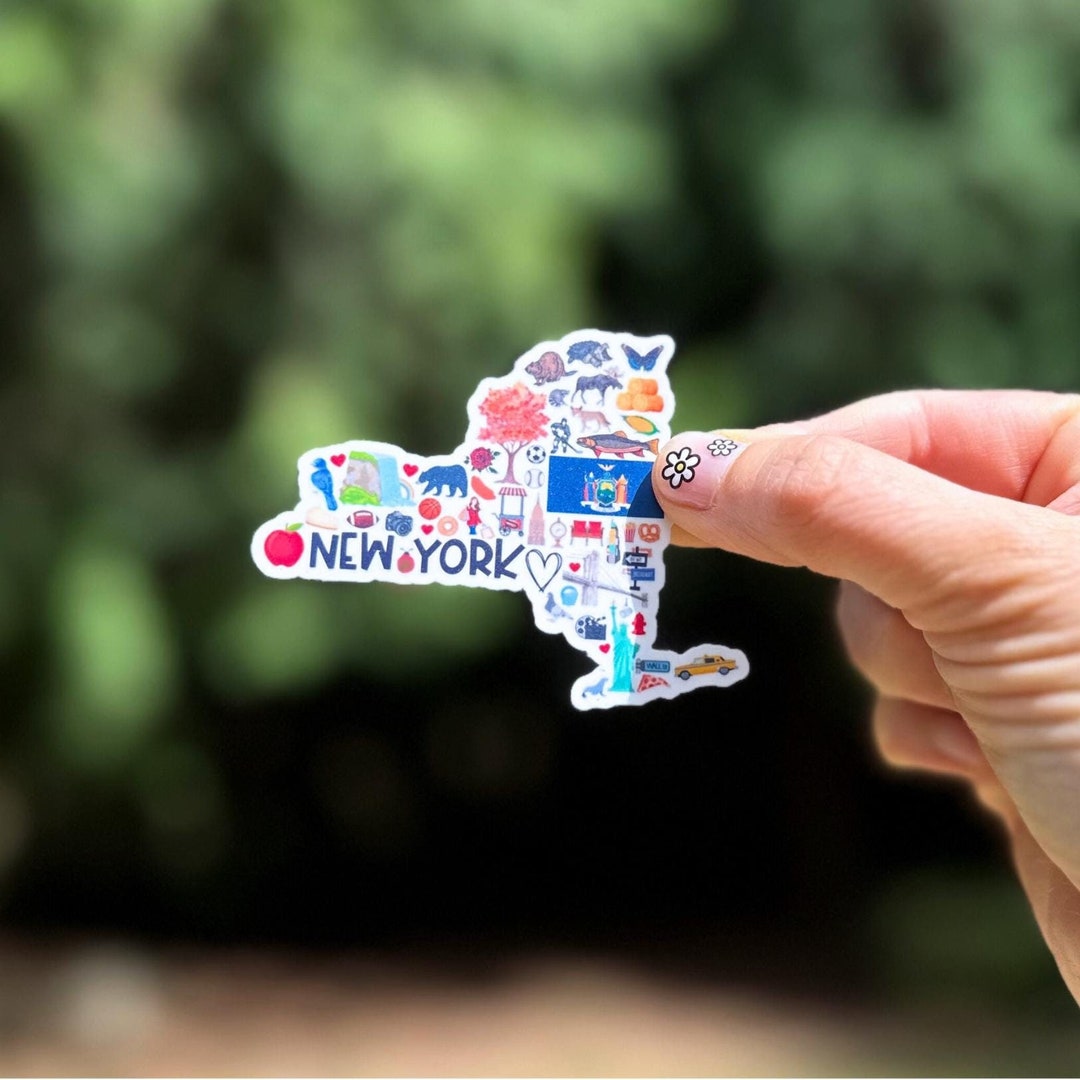 New York Sticker, NY Sticker, New York Decal, New York Travel Sticker ...