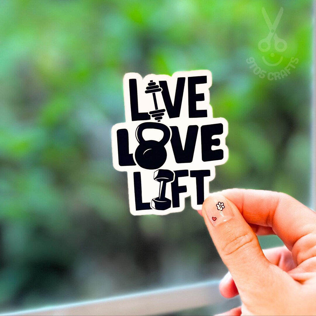 Gym Sticker, Weightlifting Sticker, Exercise Sticker for Water Bottle ...