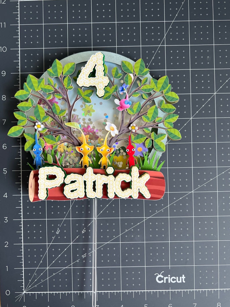 Pikmin Birthday Cake Topper: Gaming Party Cake Decoration | Custom Name ...