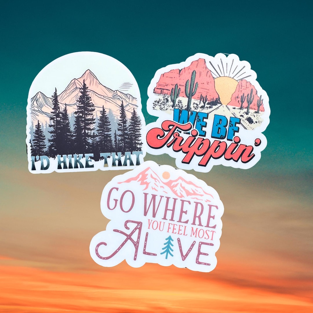 Hiking Stickers, Hiking Gifts, Vacation Hiking Sticker, Hiking Decal ...