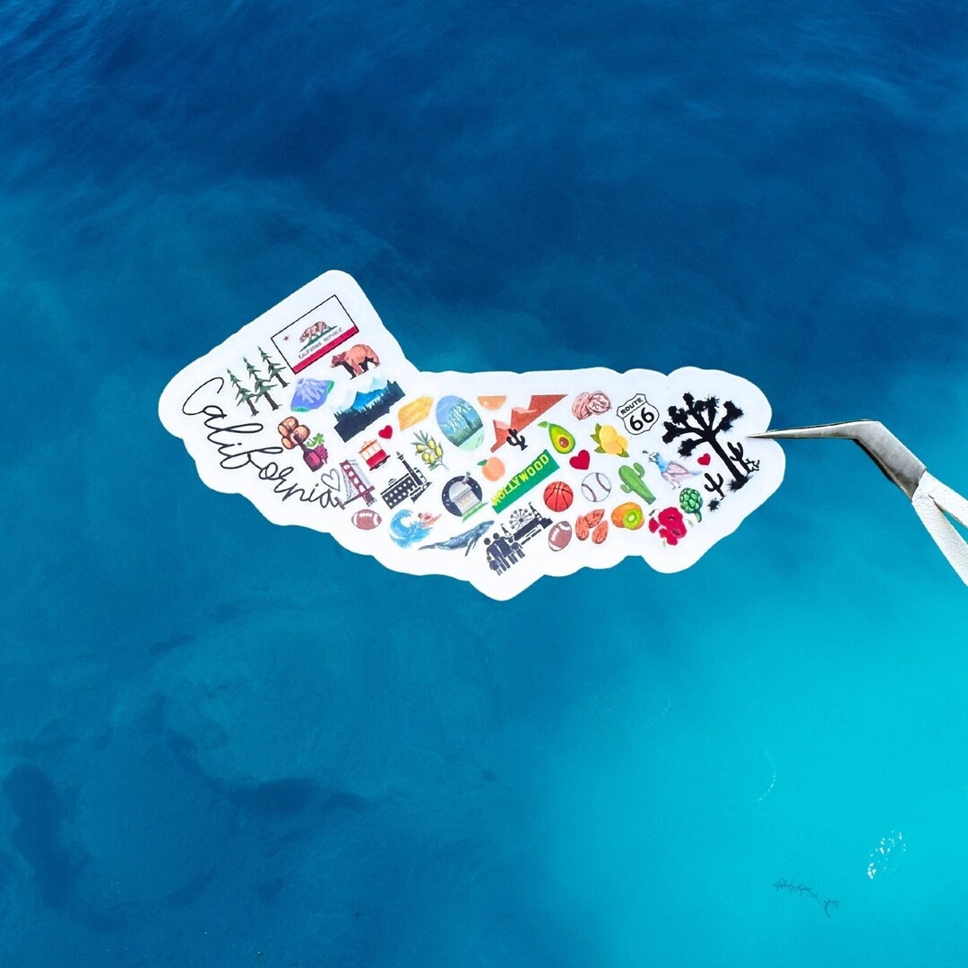 California Sticker, California Gift, California Souvenir, CA Sticker ...