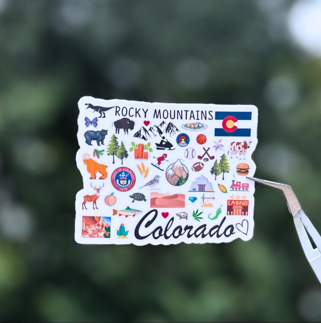 Colorado Vinyl Sticker, Colorado Gift, Colorado Souvenir, Colorado ...