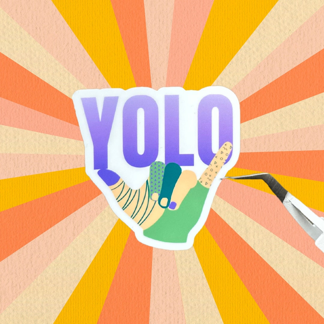 YOLO Sticker for Water Bottle, You Only Live Once Sticker, YOLO Sticker ...