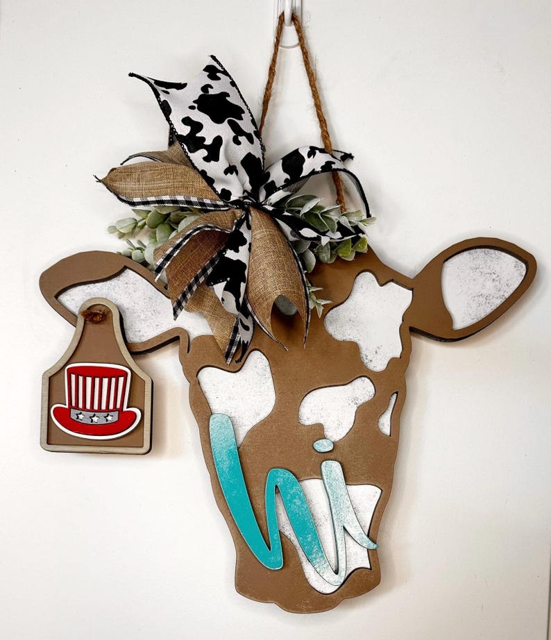 Interchangeable Cow Door Sign Hanger - Etsy