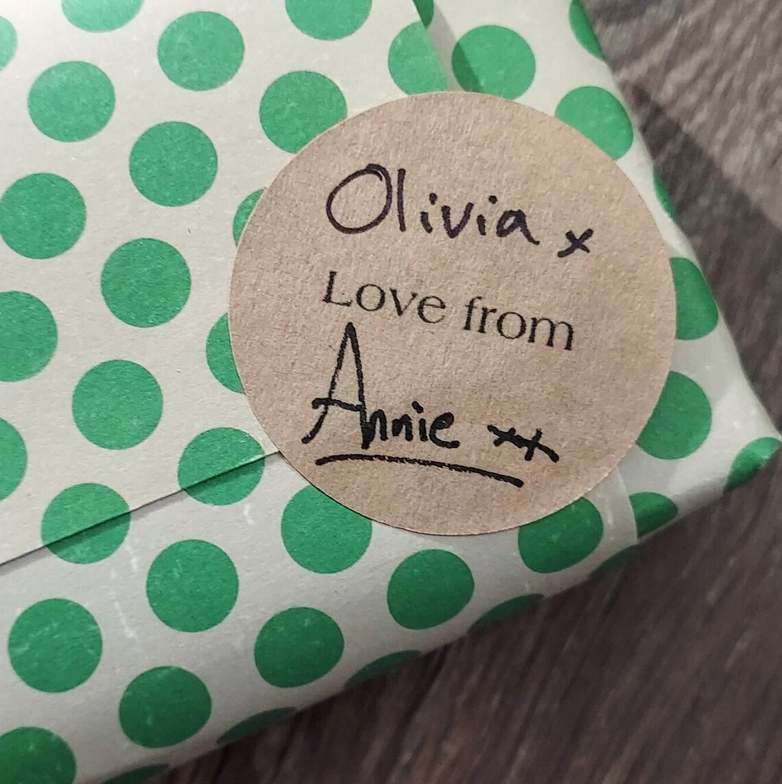 Gift Sticker/label Rustic Kraft. Personalised/custom Use Your - Etsy