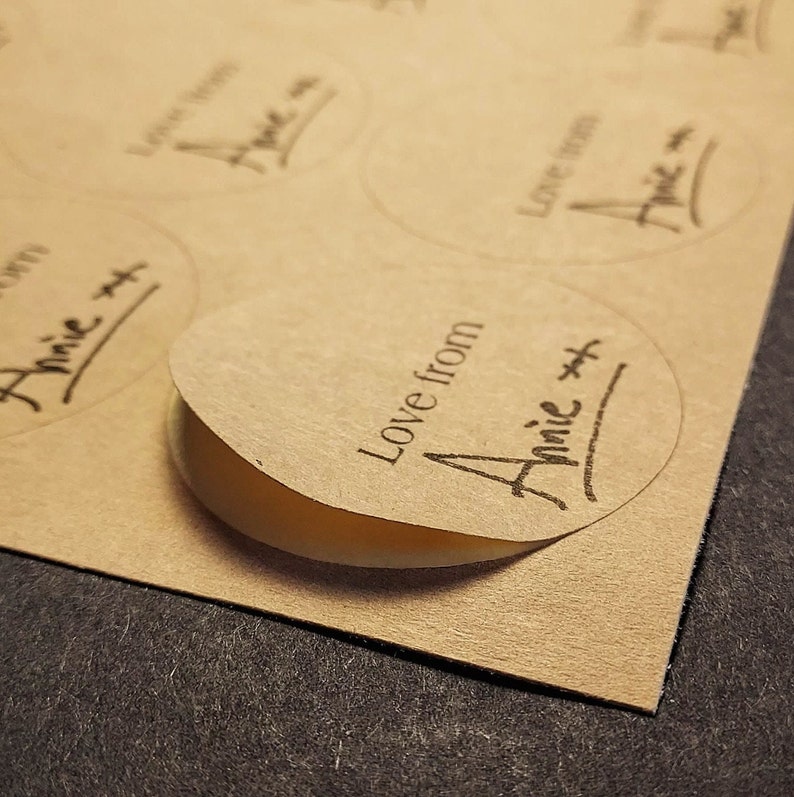 Gift Sticker/label Rustic Kraft. Personalised/custom Use Your - Etsy