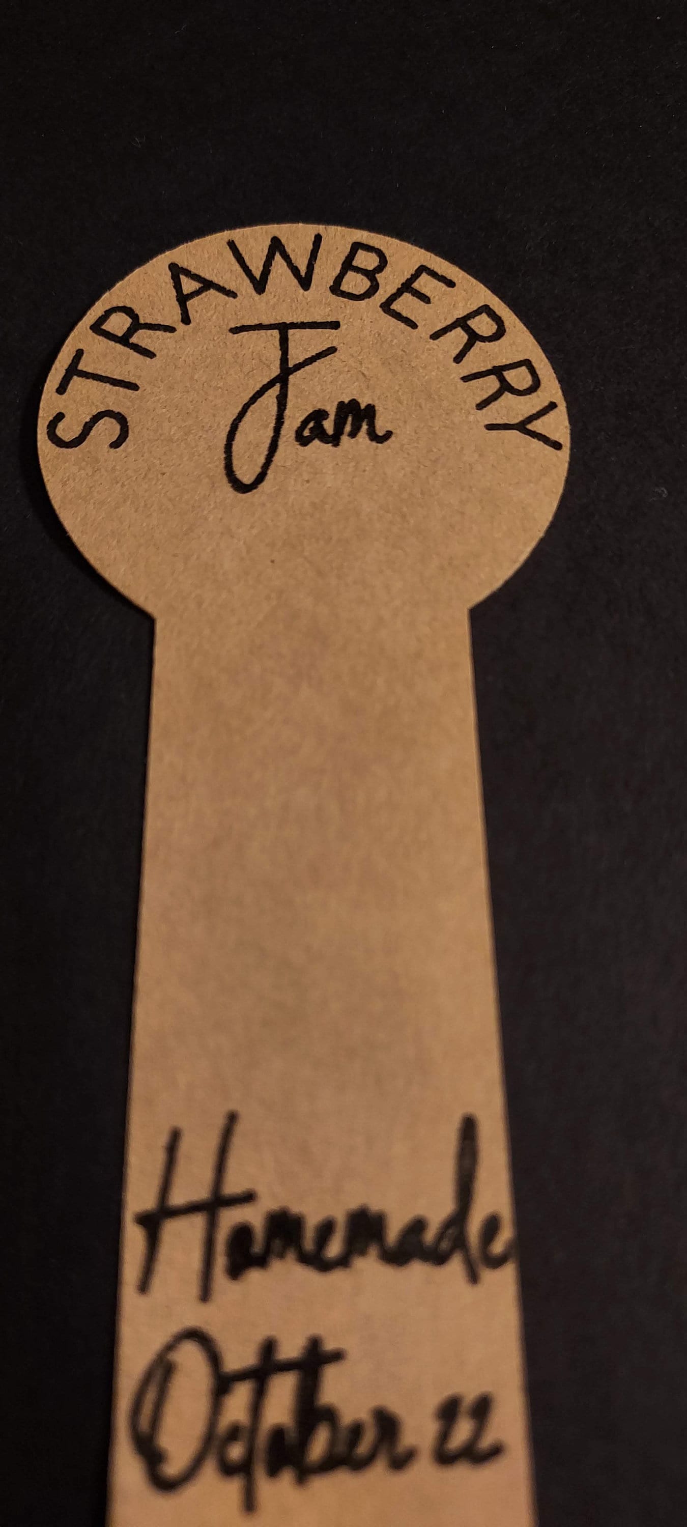 Custom Jam Jar Label. With Tail. Personalised Kraft Paper Stickers ...