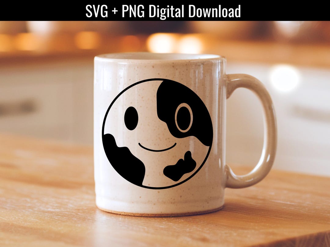 Smiley Face Svg, Cow Svg, Cow Print Png, Mug Svg, for Cow Lovers ...