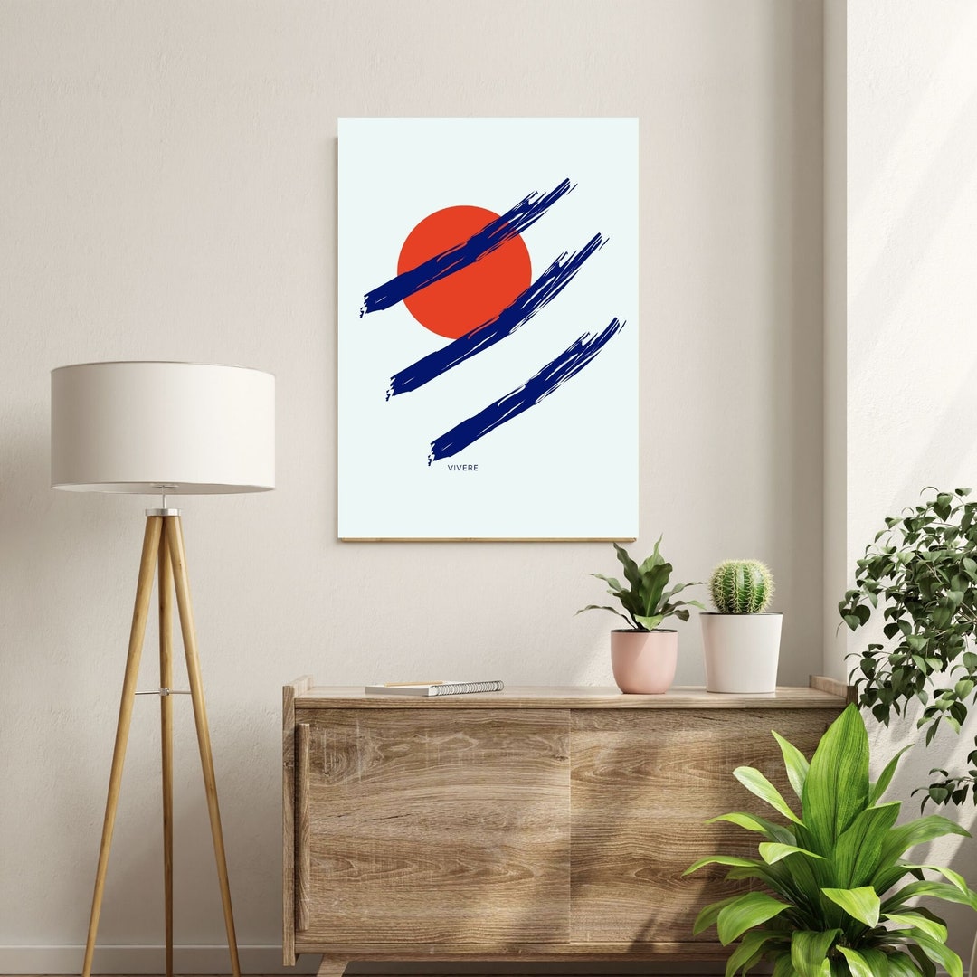 Blue Moon Poster Design for Print Abstract Modern Poster - Etsy