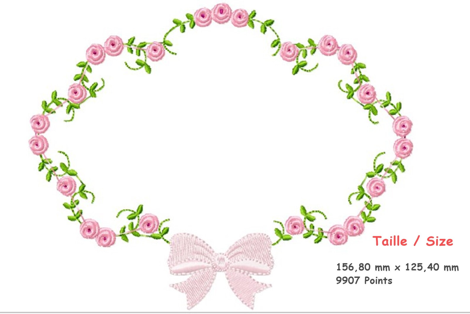 Embroidery Designs Rose Frame for Machine Embroidery Instant Download ...