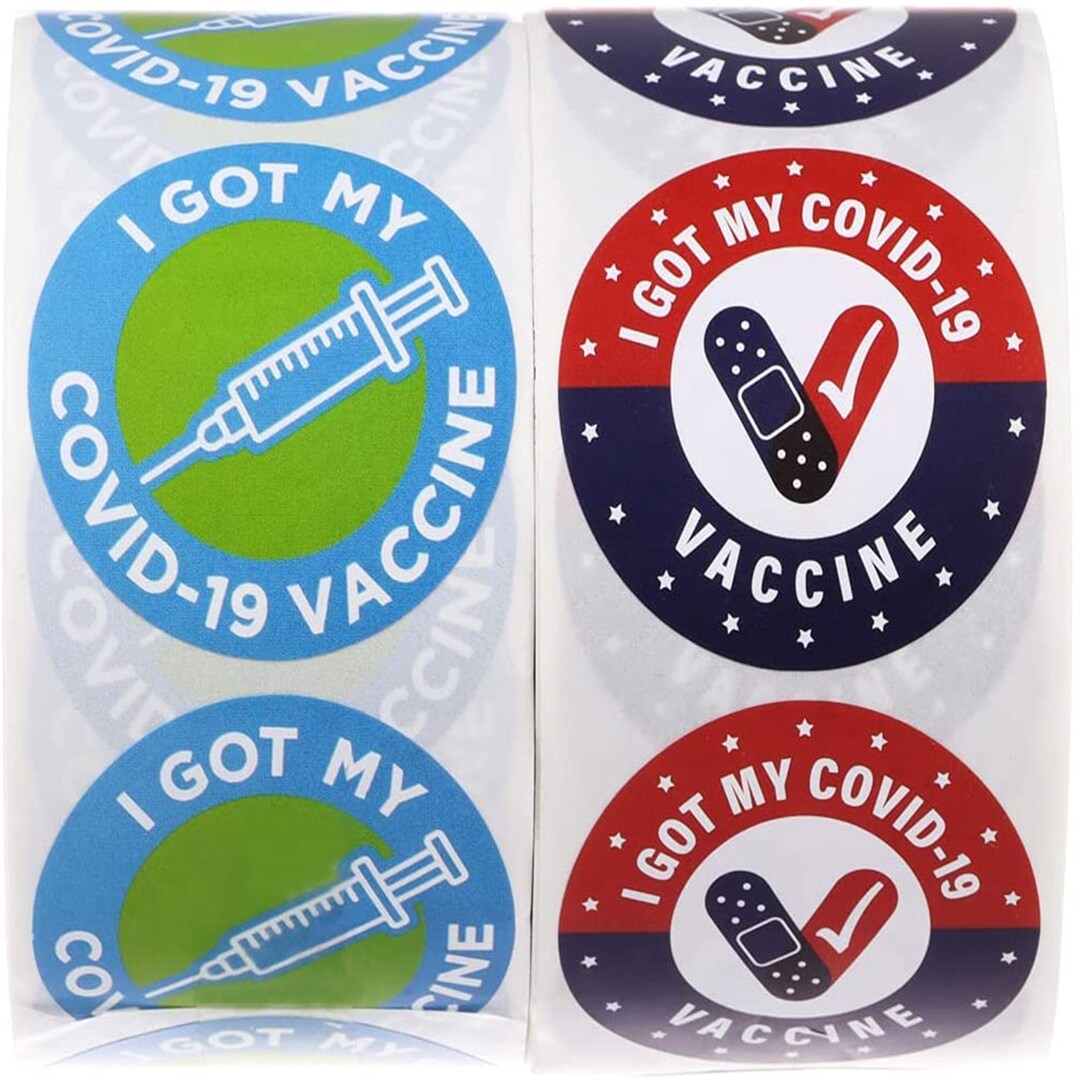 2 Pack of Vaccine Stickers Round Color Coded Dot Labels 2 Rolls - Etsy
