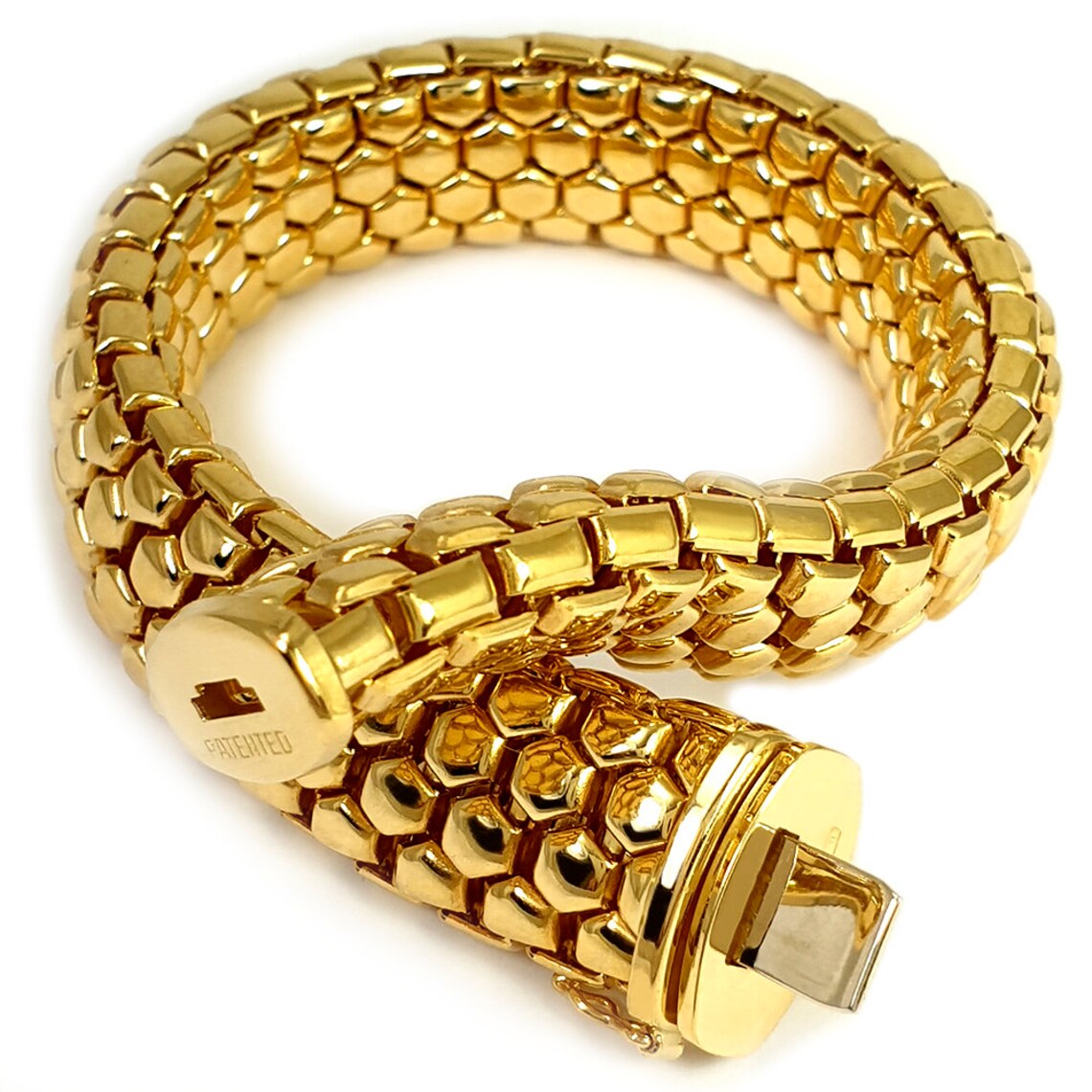 Nice Fope Felix It 18K Yellow Gold Lady Bracelet Italian Brand 60.6gr ...