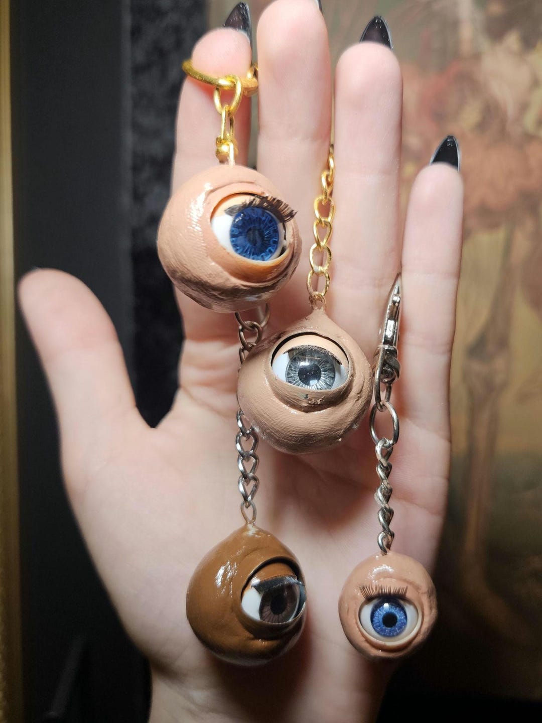 Blinking Doll Eye Keychain, Weird & Odd Fidget Bag Charm - Etsy