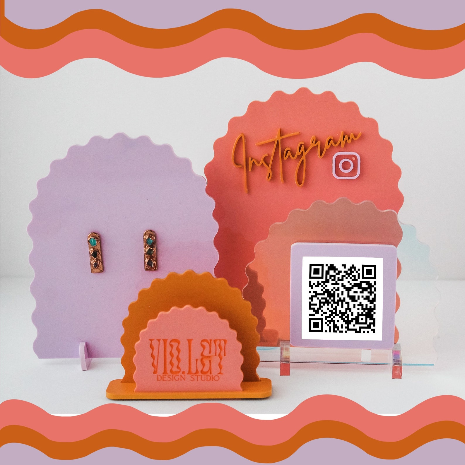 Market Display Bundle Instagram Social Media Scan Code Sign - Etsy