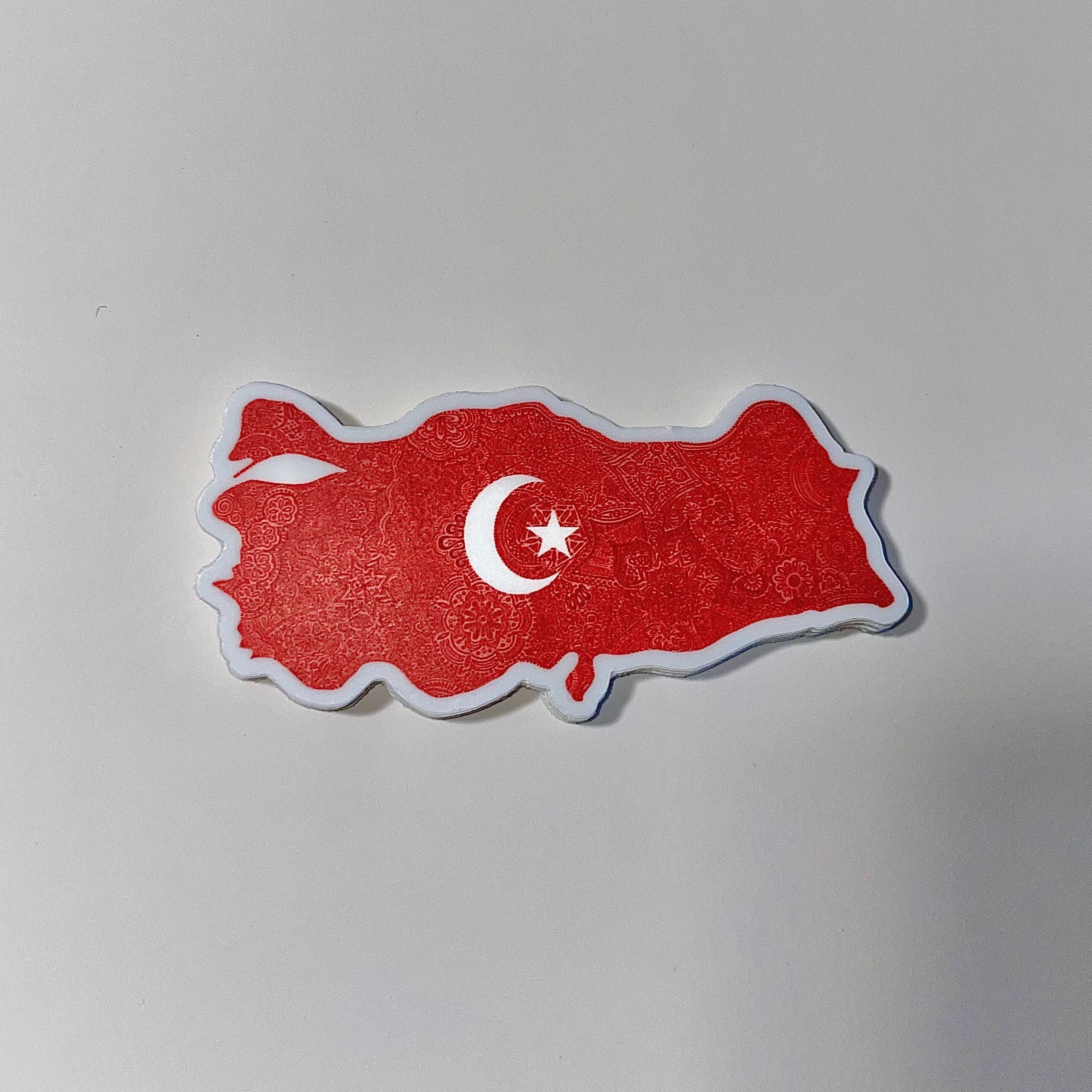 Turkey Flag and Country Vinyl Sticker, Turkish Flag Sticker, Turkey ...