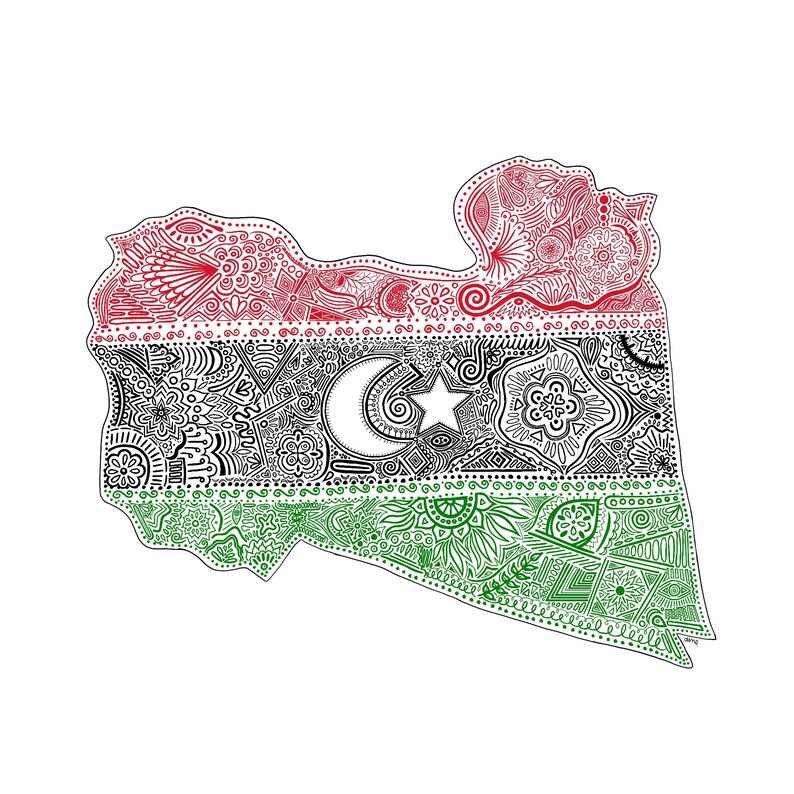 Libya Flag & Country Sticker - Etsy