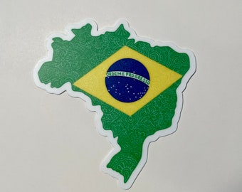 Brazil Flag Sticker - Etsy