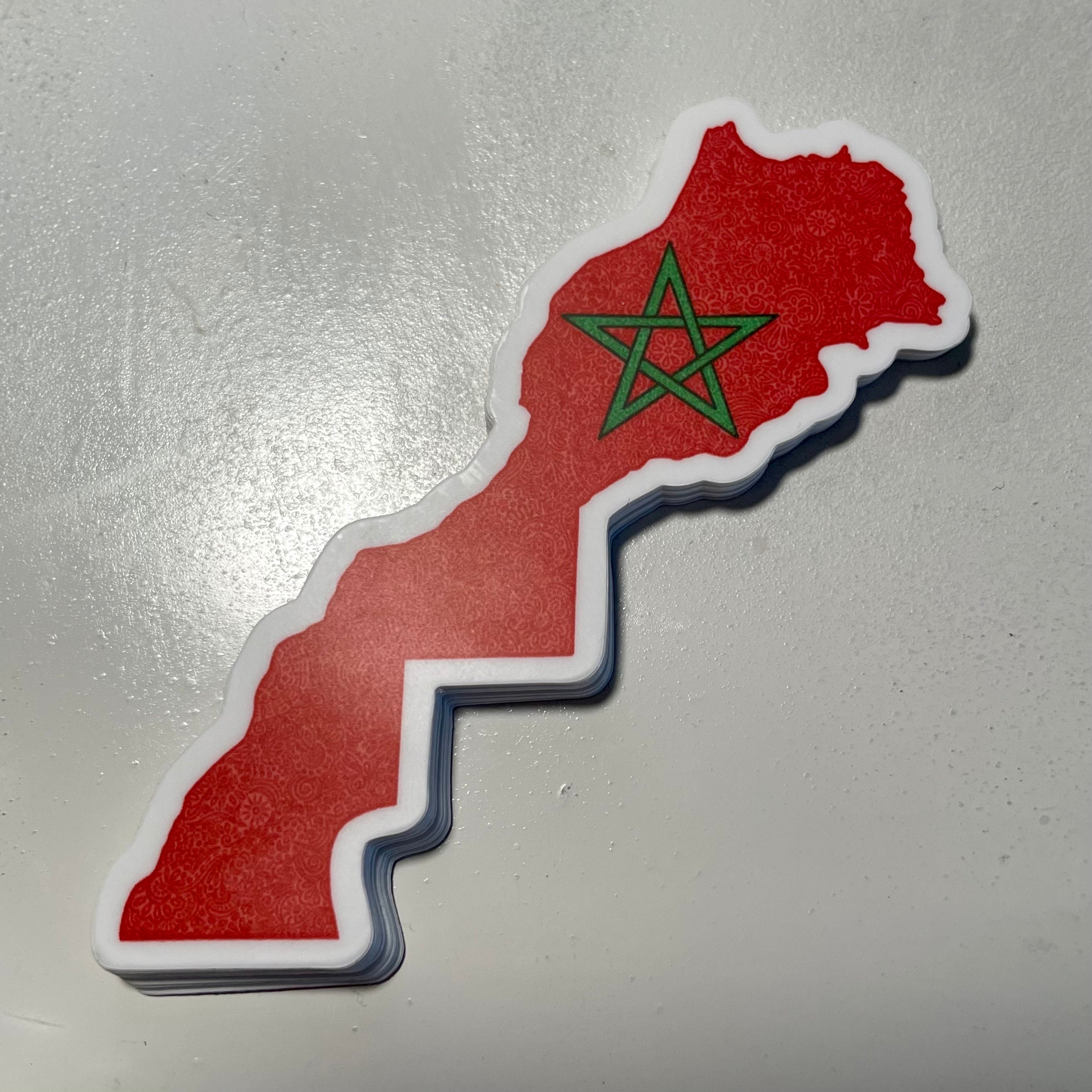Morocco Flag Sticker: Zentangle Country Design - Etsy
