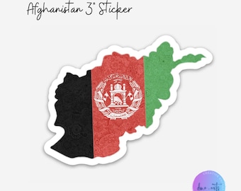 Afghanistan Country Flag, Sticker, Decal, 5yr Vinyl, Country Flag of ...