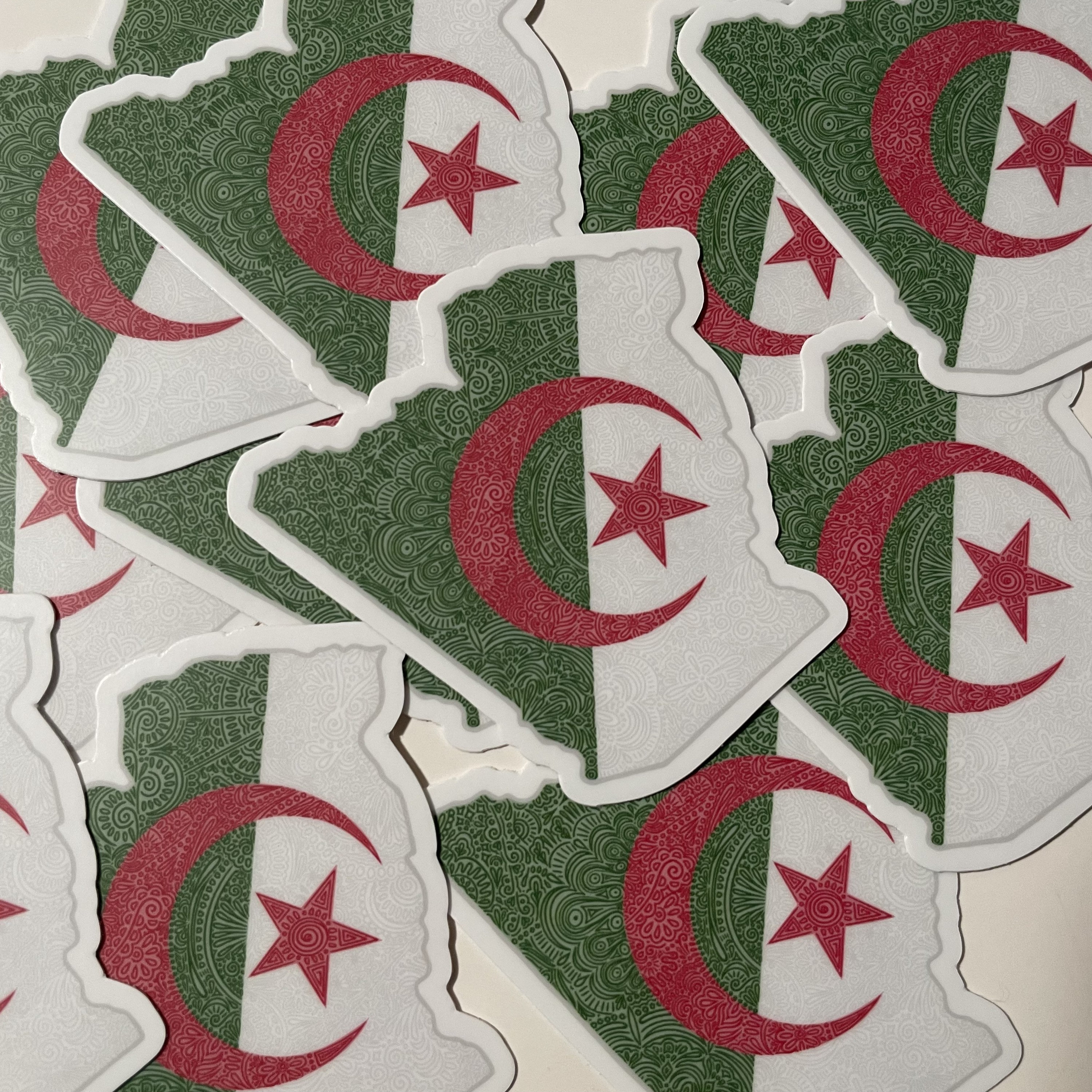 Algerian Flag Country Vinyl Sticker - Etsy