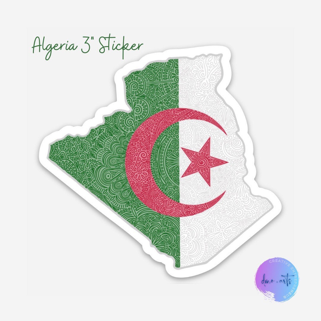 Algerian Flag Country Vinyl Sticker - Etsy