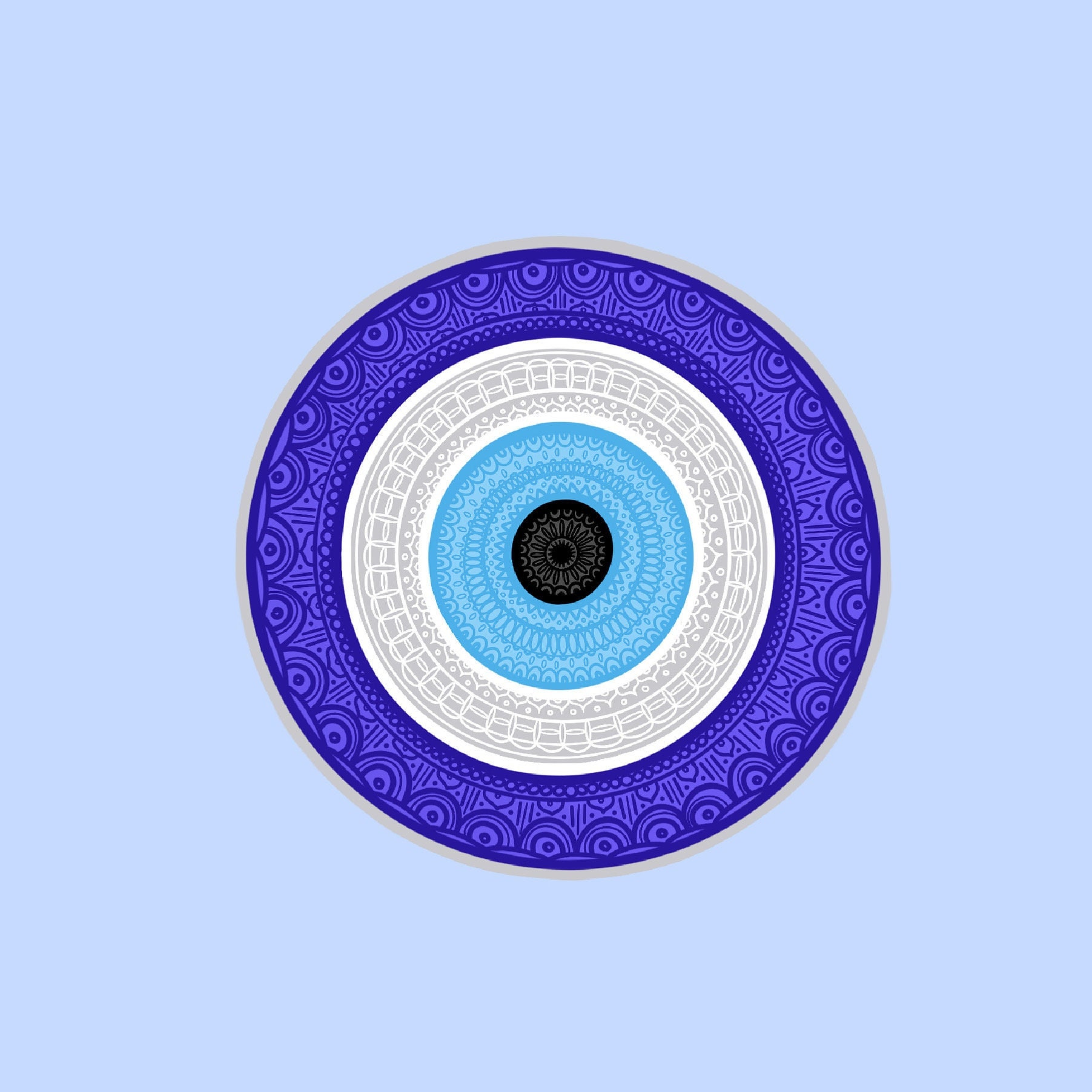 Evil Eye Zentangle Sticker | Holographic | Evil Eye Laptop Sticker - Etsy