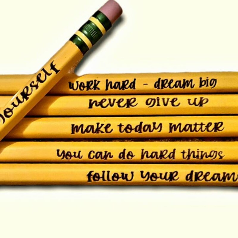 Motivational Pencils - Etsy