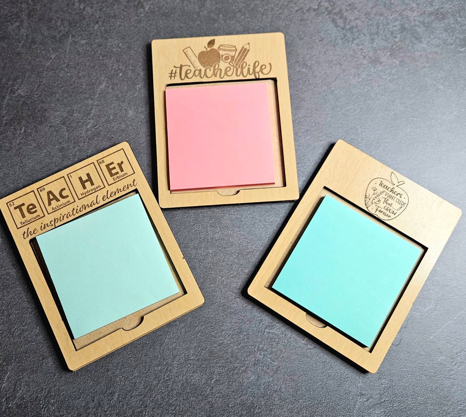 Post It Note Holder, Gift for Teacher, Teacher Appreciation Present ...