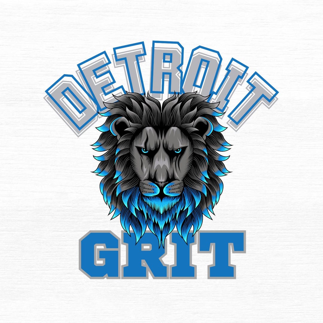 Detroit Lions Grit Vinyl Sticker, Detroit Grit Sticker, NFL Football ...