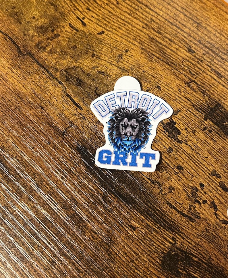 Detroit Lions Grit Vinyl Sticker, Detroit Grit Sticker, NFL Football ...