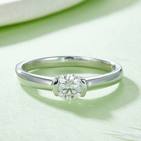 Silver Solitaire - Etsy