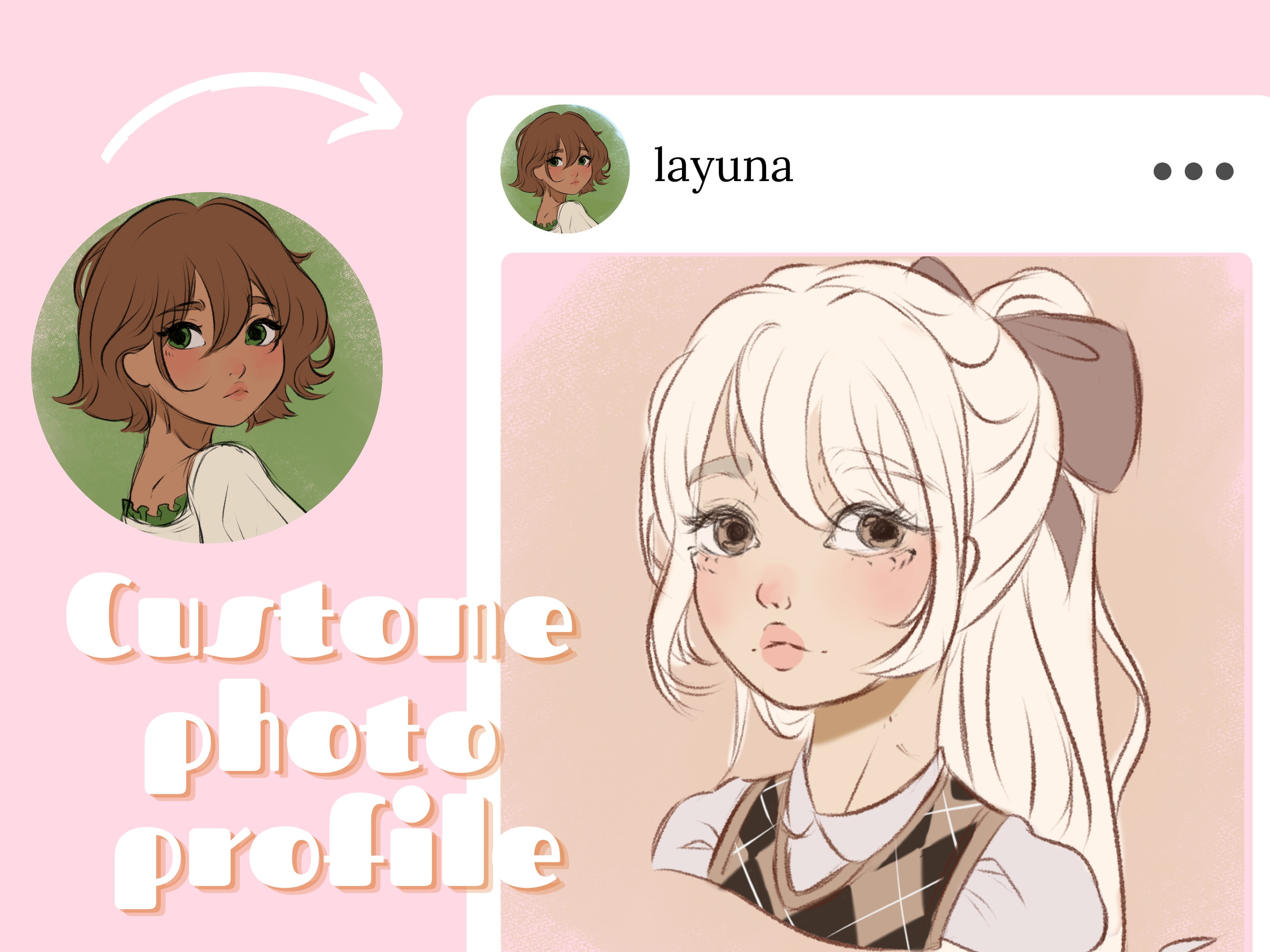 Custom Profile Picture Kawaii Profile Profile Picture - Etsy UK