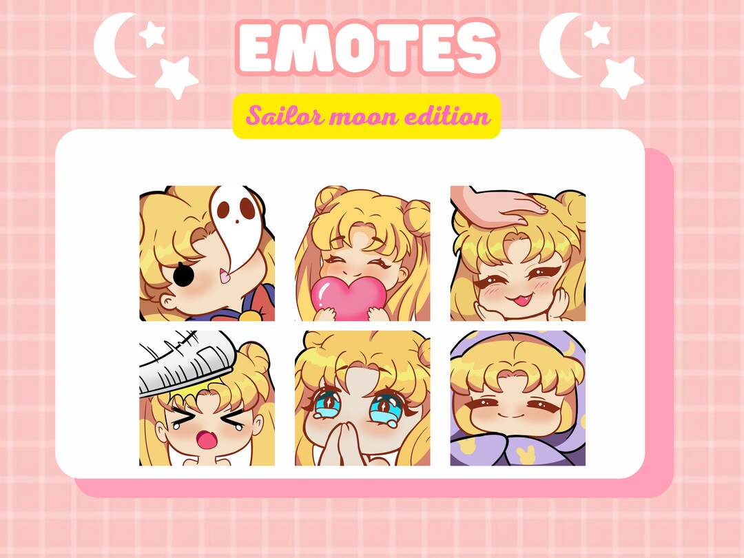 6 Sailor moon émoji, Twitch émoji, Kawaii sailor moon émoji, Discord ...