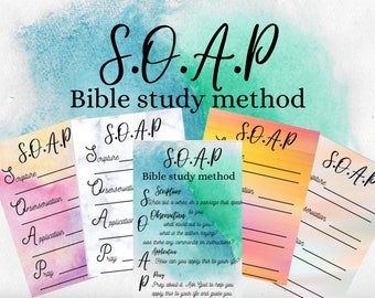 SOAP Bible Study Method Printable Sheets - Etsy