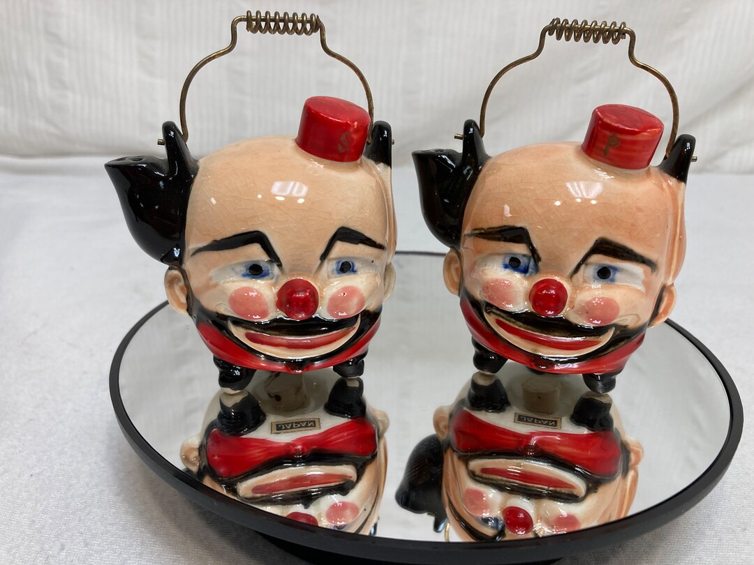 Vintage Clown Japan Teapots Kettles Anthropomorphic Salt & Pepper ...