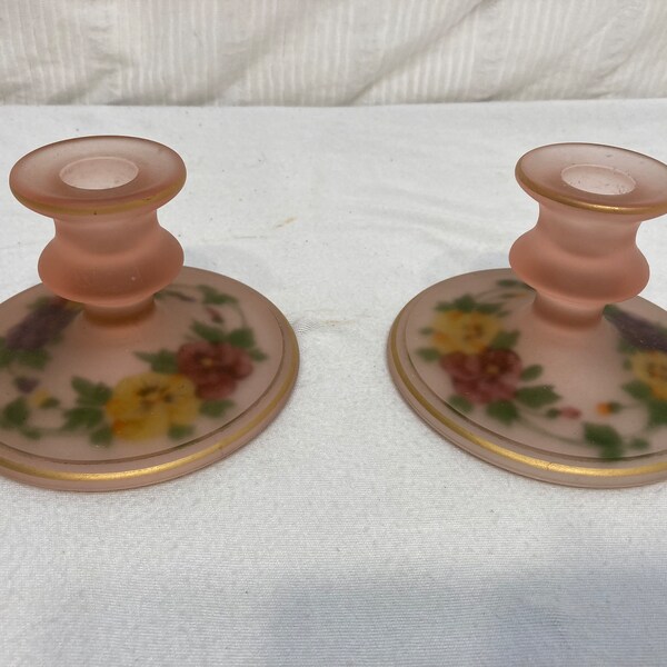 Painted Candlesticks - Etsy